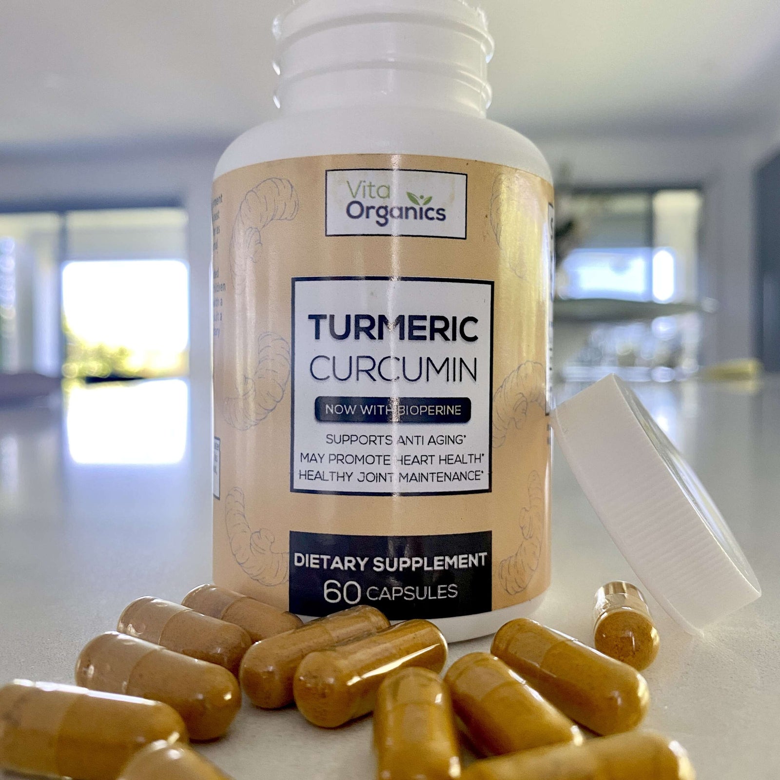 Vita Organics Premium Strength Turmeric Curcumin (With BioPerine)