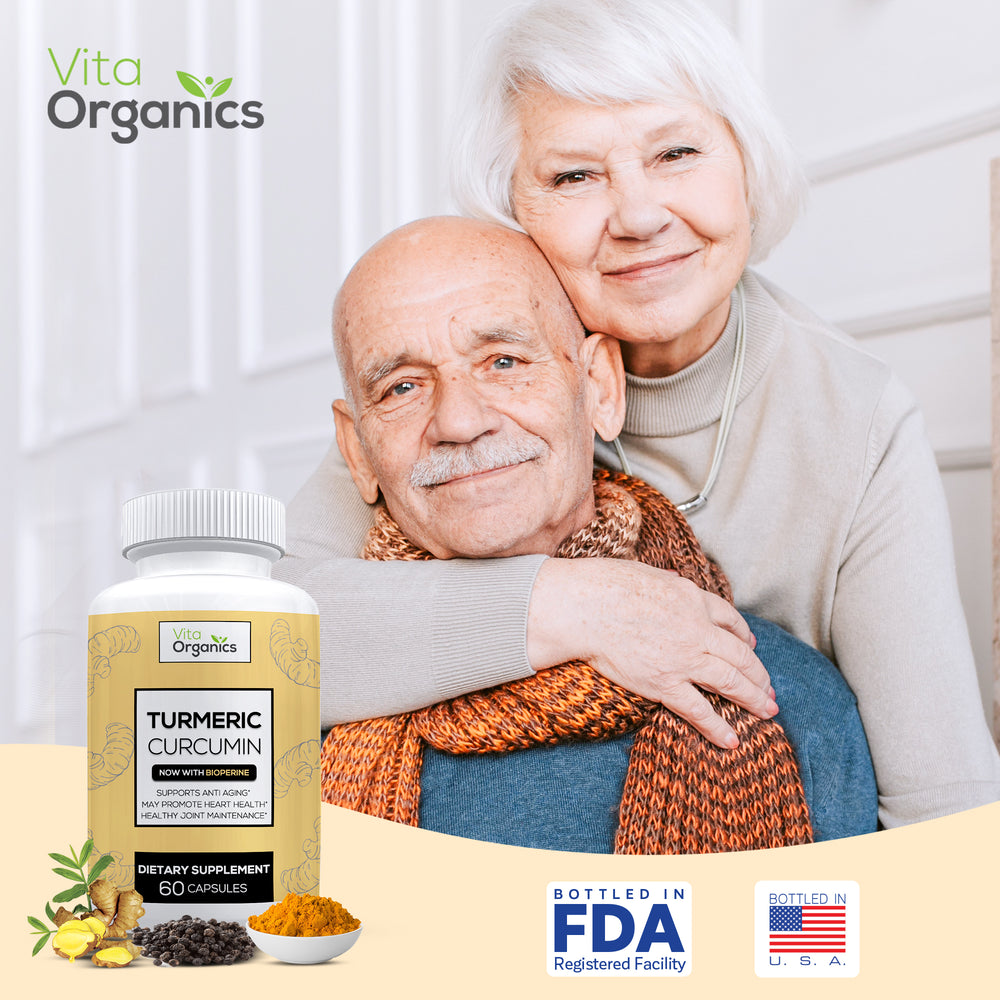 Vita Organics Premium Strength Turmeric Curcumin (With BioPerine)
